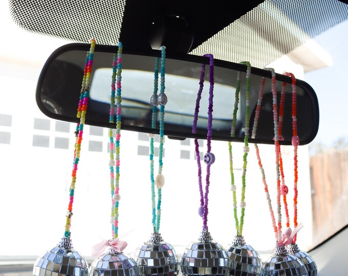 Disco Ball, Rear View Mirror Accessories, Car Accessories, Boho Car ...
