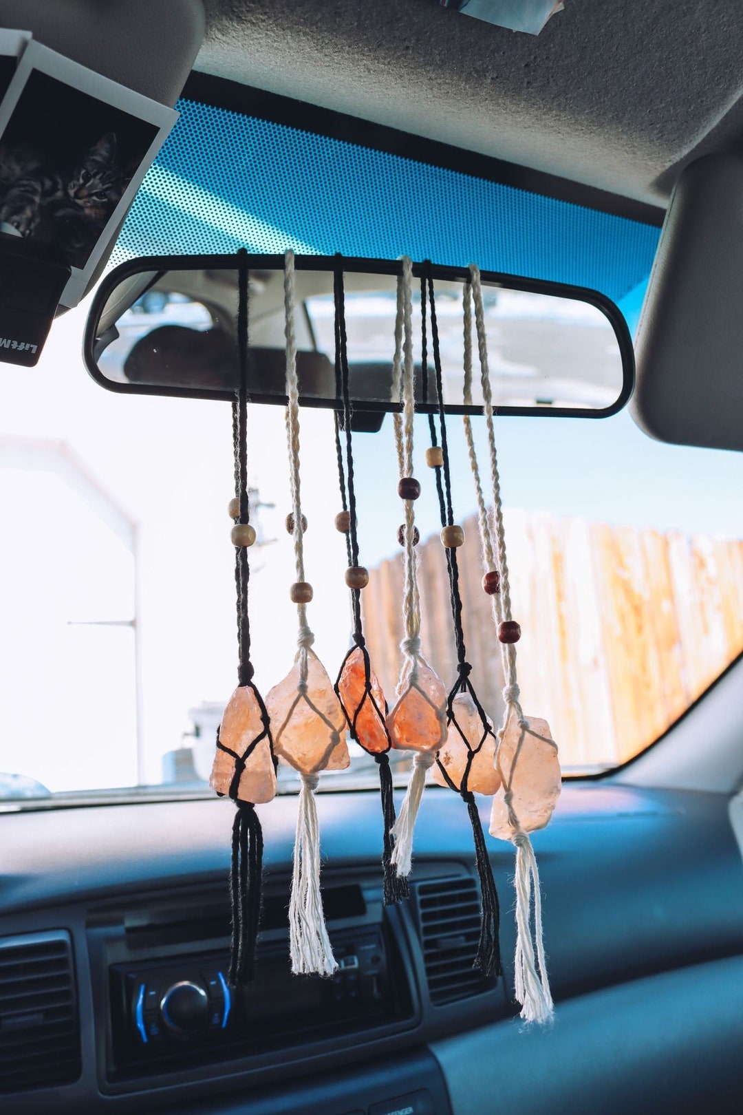 Himalayan Salt Crystal, Car Charm, Mirror Decor, Mirror Ornament, Car ...