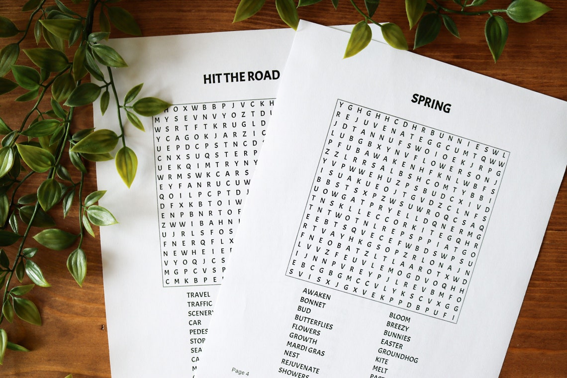 75 Large Print Word Search Puzzles for Adults Teens and | Etsy
