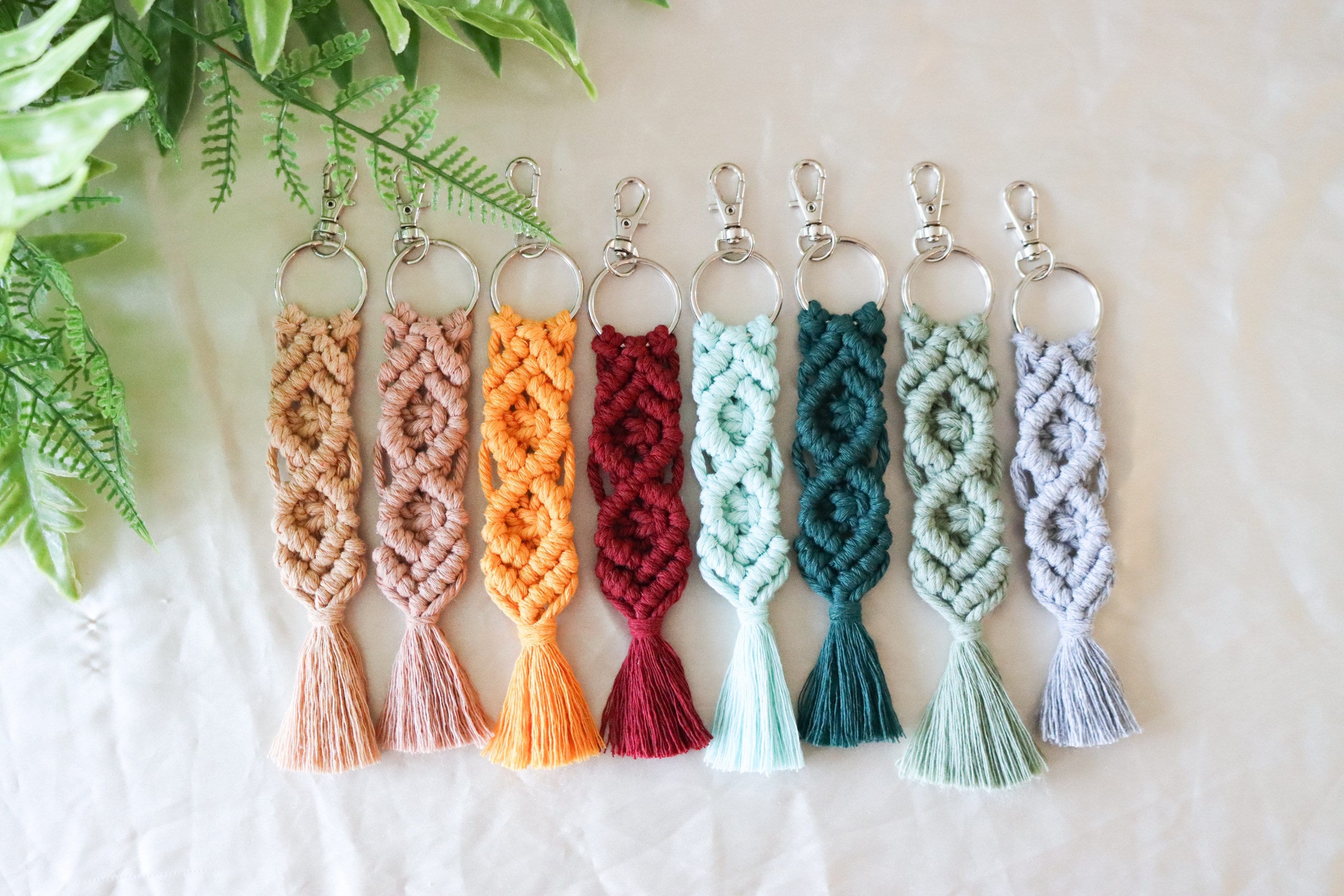 Macrame Keychain Keychain Bag Accessory Mini Macrame Gift - Etsy