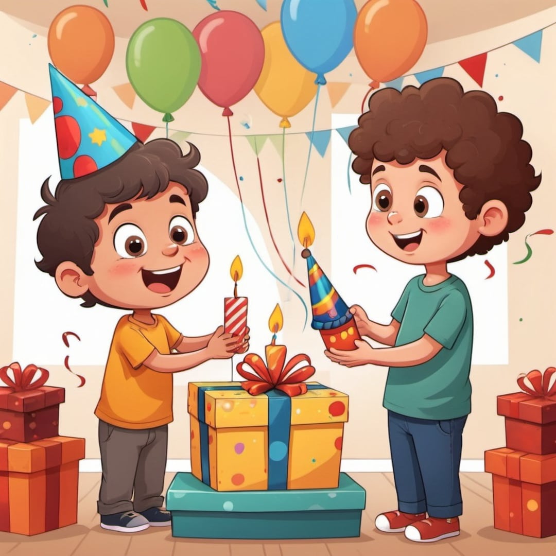 Birthday Party Kids Having Fun Animation - Etsy
