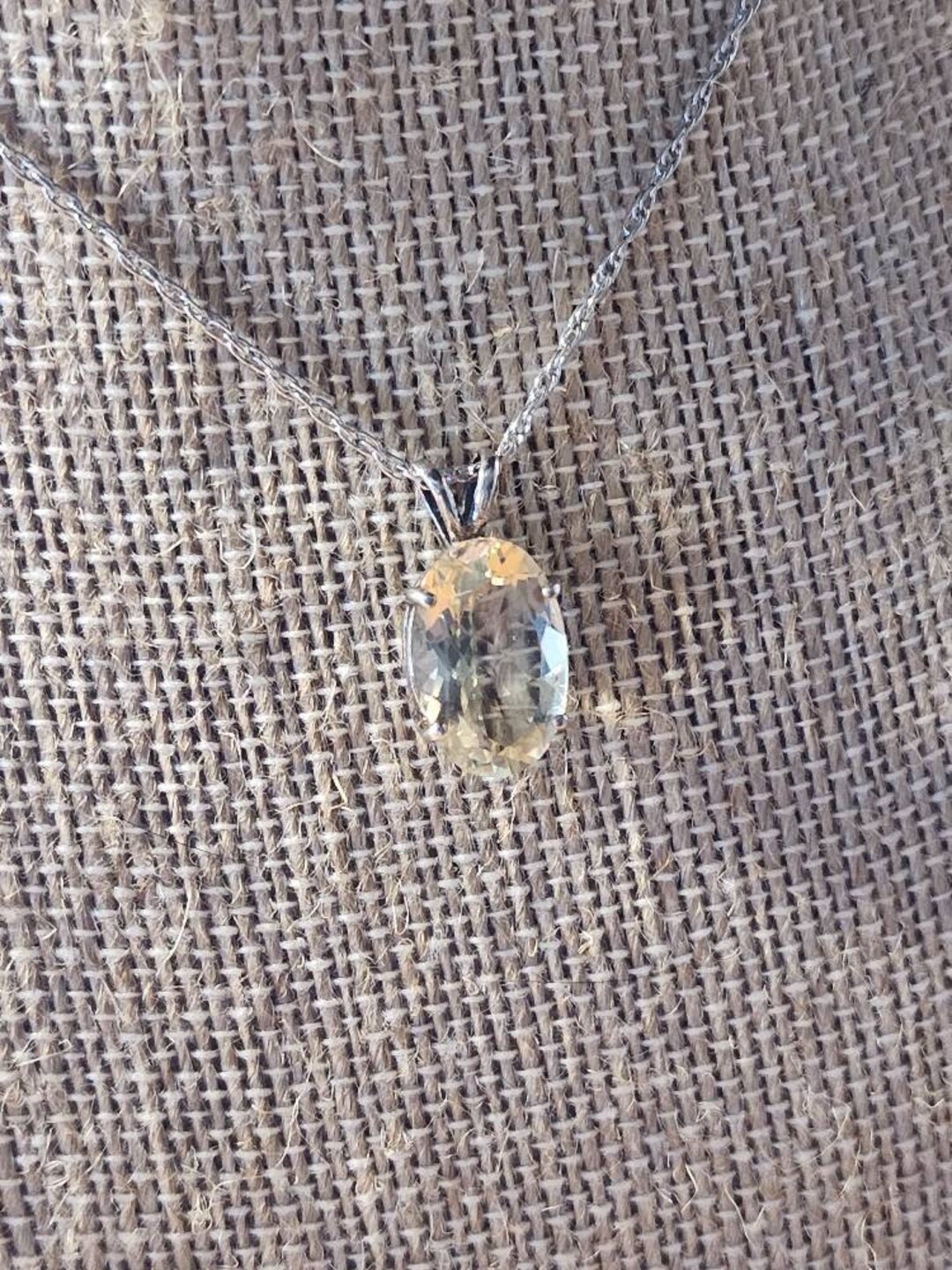 Oregon Sunstone Oval Set in 925 Silver Gem is 15 X 10mm on 18 Inch 925 ...