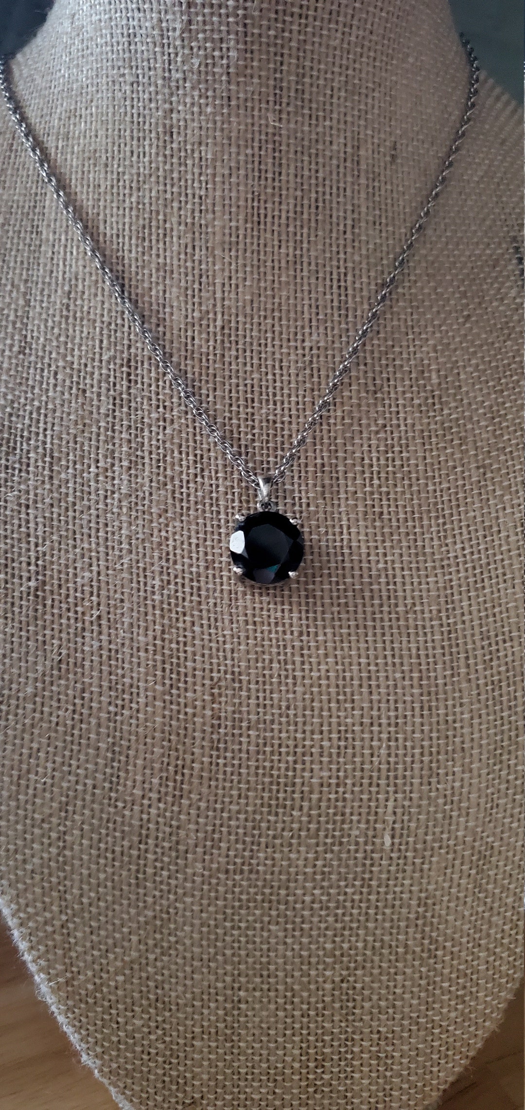 Black Spinel Pendant - Etsy