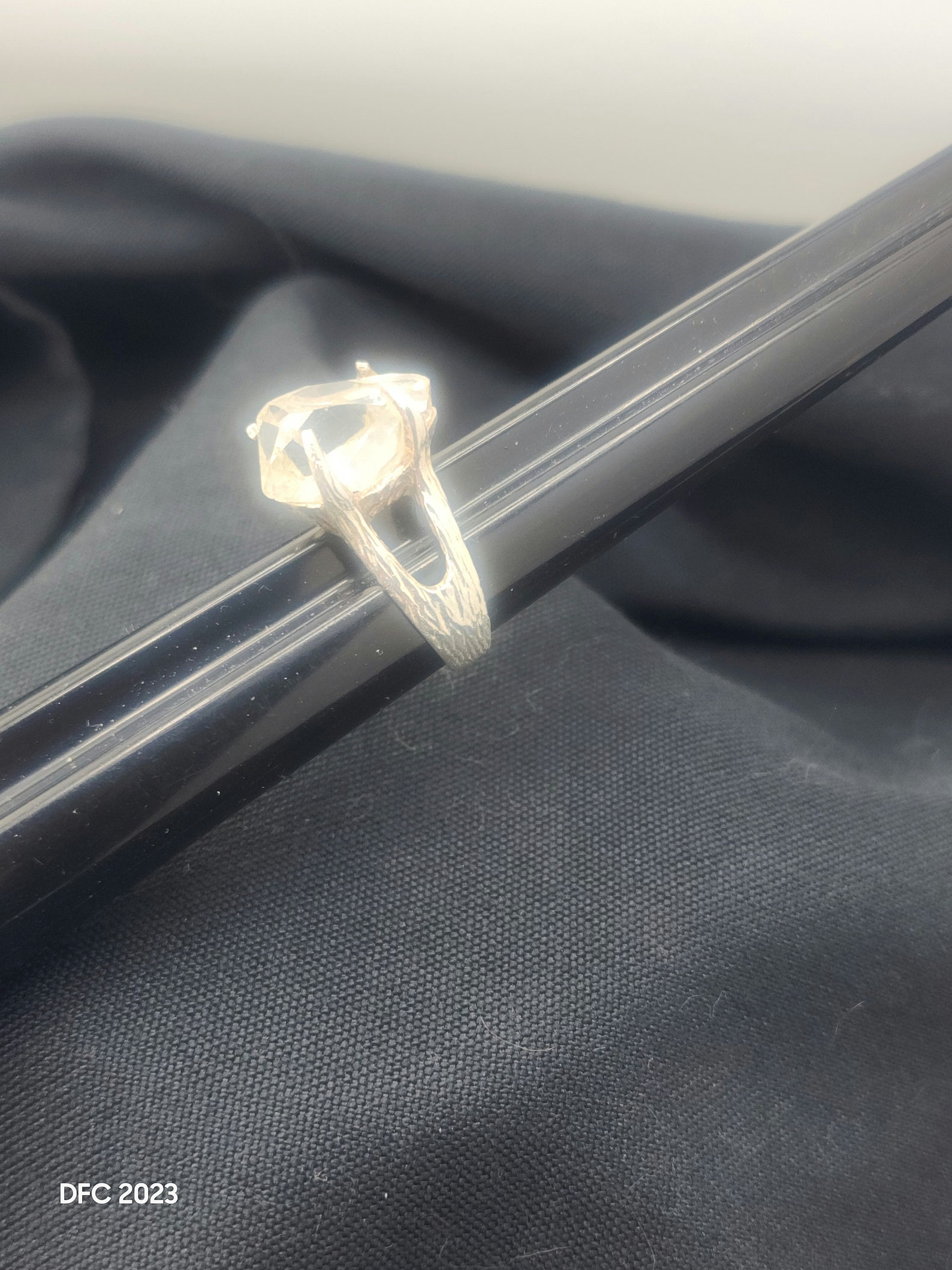 Herkimer Diamond (raw Quartz Double Point) Ring Sz 6.5 - Etsy