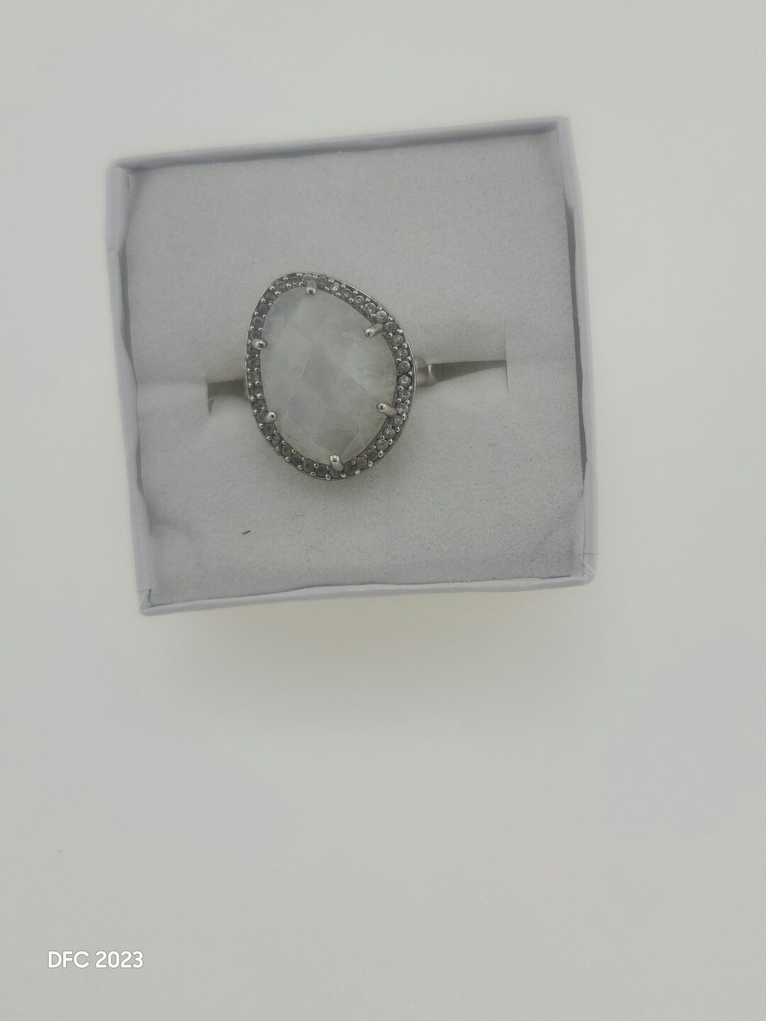 Rainbow Moobstone and Spinel Ring Sterling Silver Sz 5 1/4 - Etsy