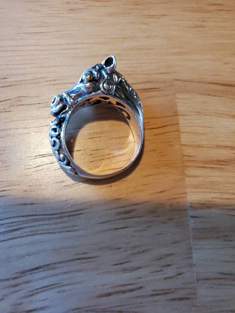 Samuel Benham Silver and 14k Horse Ring Size 6 - Etsy