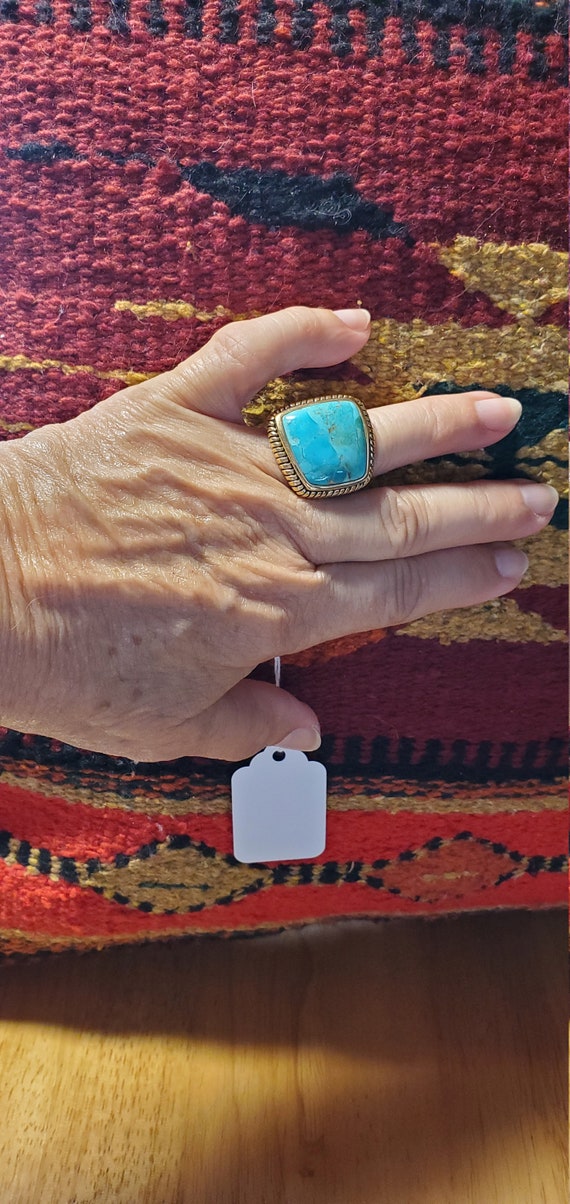 Studio Barse turquoise and bronze ring - Gem