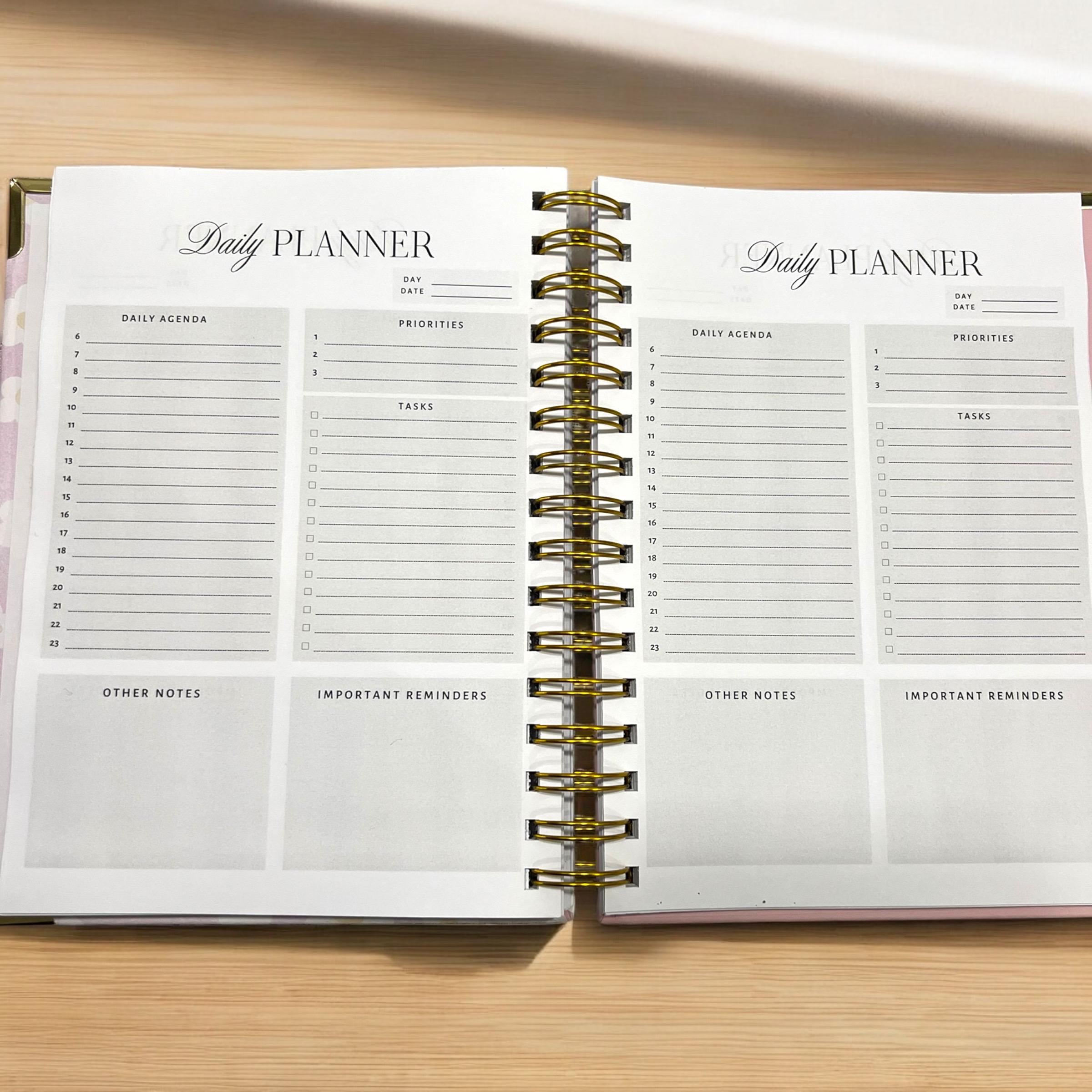 Daily Planner, Daily Planner 2025, Undated Planner, Daily Journal, Page ...