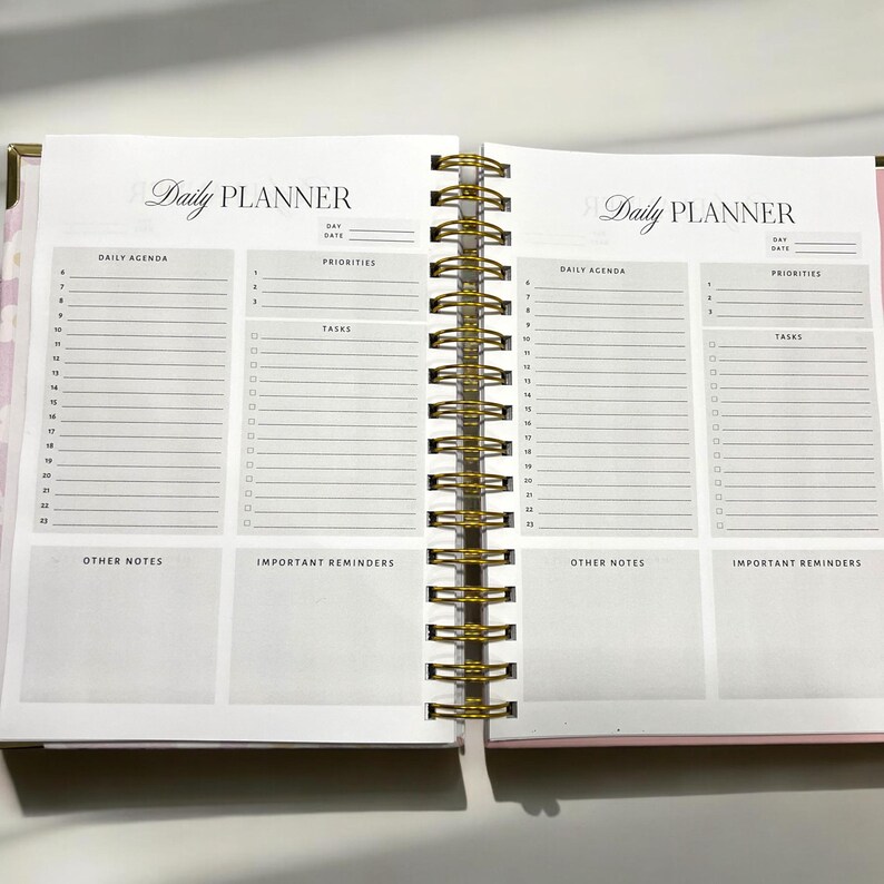 Daily Planner, Daily Planner 2025, Undated Planner, Daily Journal, Page ...