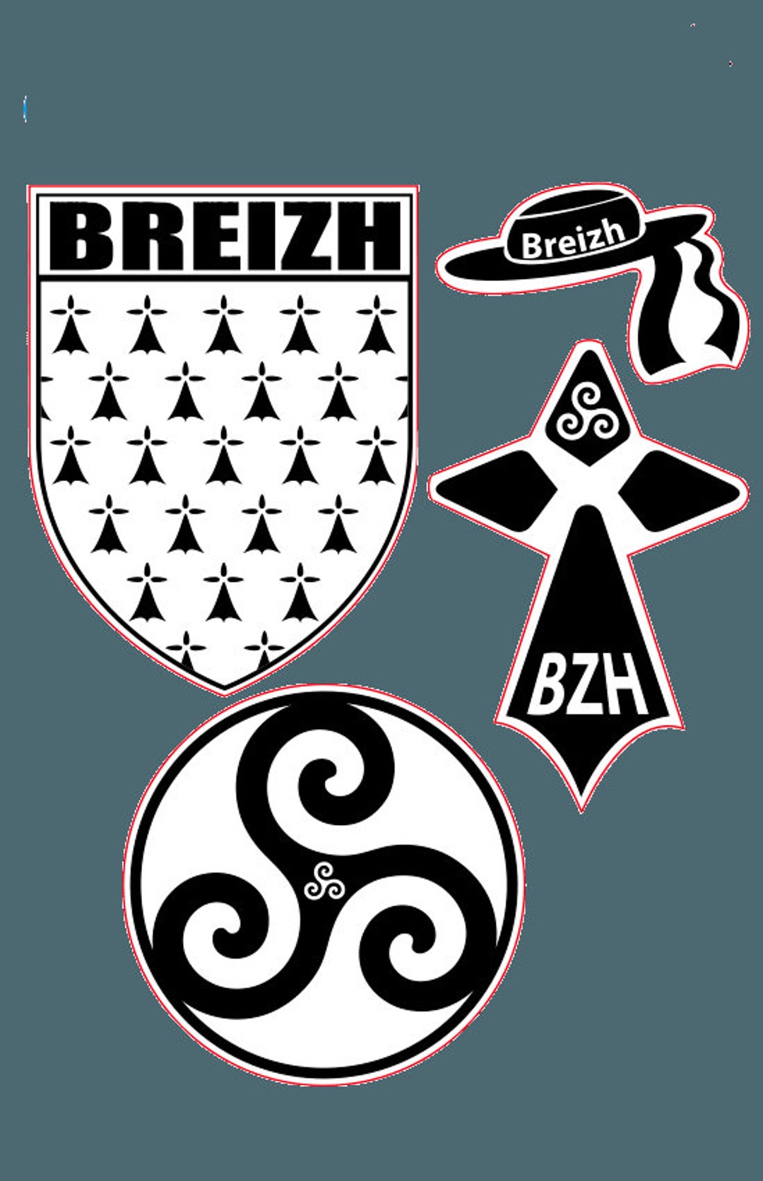 Sticker the 4 Breton Symbols - Etsy