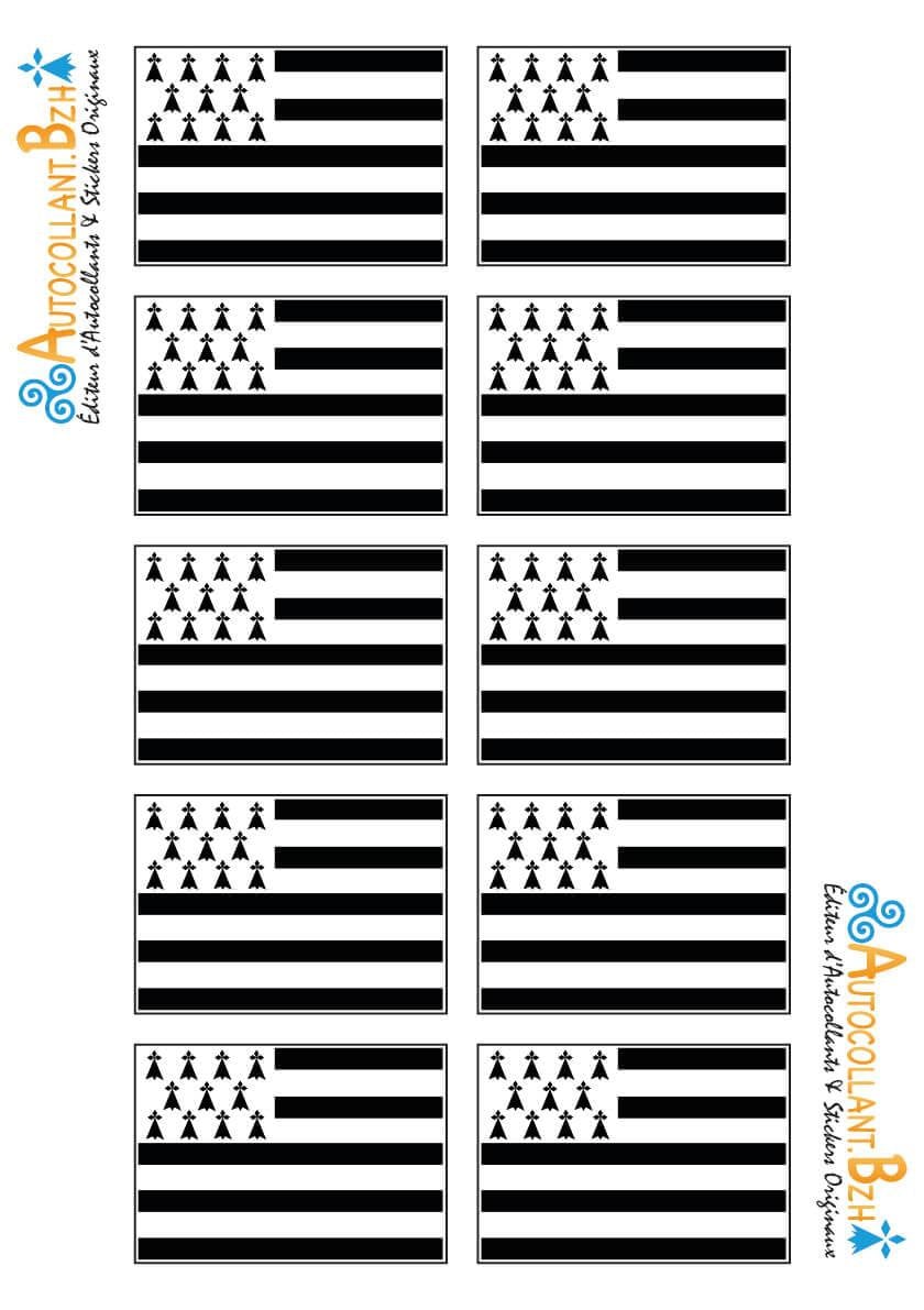 Sheet of 10 Breton Flags Self-adhesive Paper - Etsy