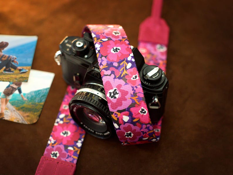Personalized Camera Strap With Engraved Leather Name Tag, Adjustable ...
