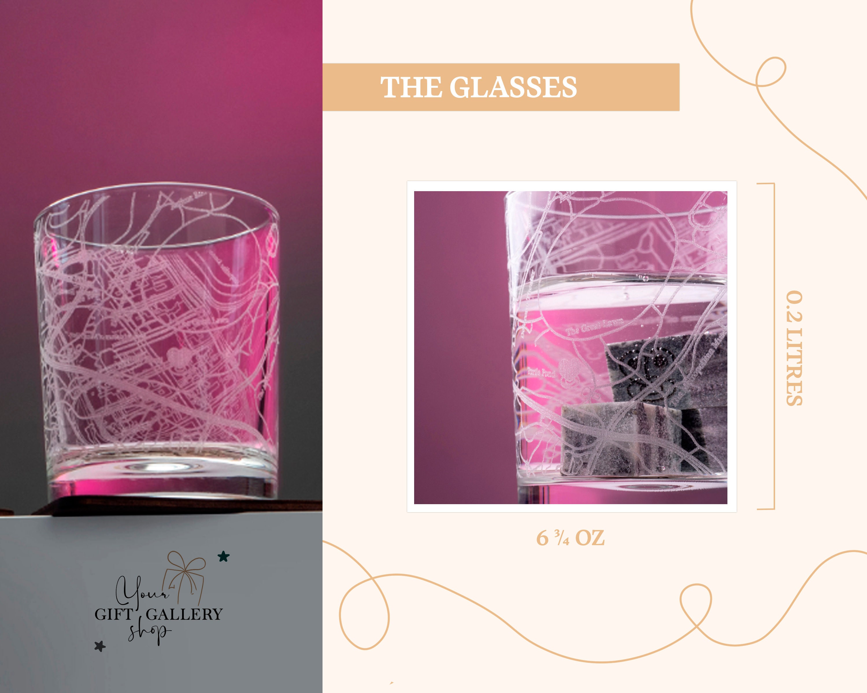 City Map Engraved Whiskey Map Glass City Glasses - Etsy