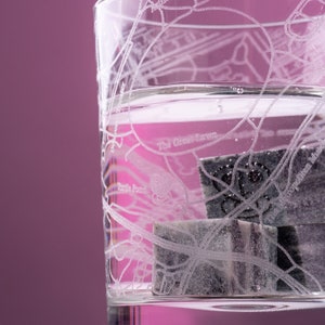 Urban City Map Glasses, Custom City Map Rocks Glass, Step Father Gift ...