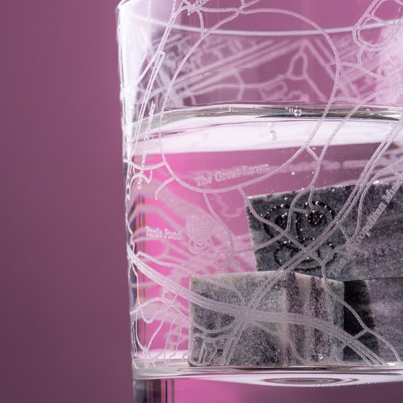 City Map Engraved Whiskey Map Glass City Glasses - Etsy