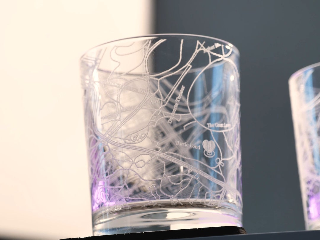 Geography City Map Modern Glasses, Custom Bohemian Shot Glasses ...