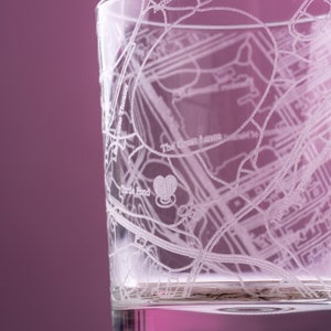 Urban City Map Glasses, Custom City Map Rocks Glass, Step Father Gift ...