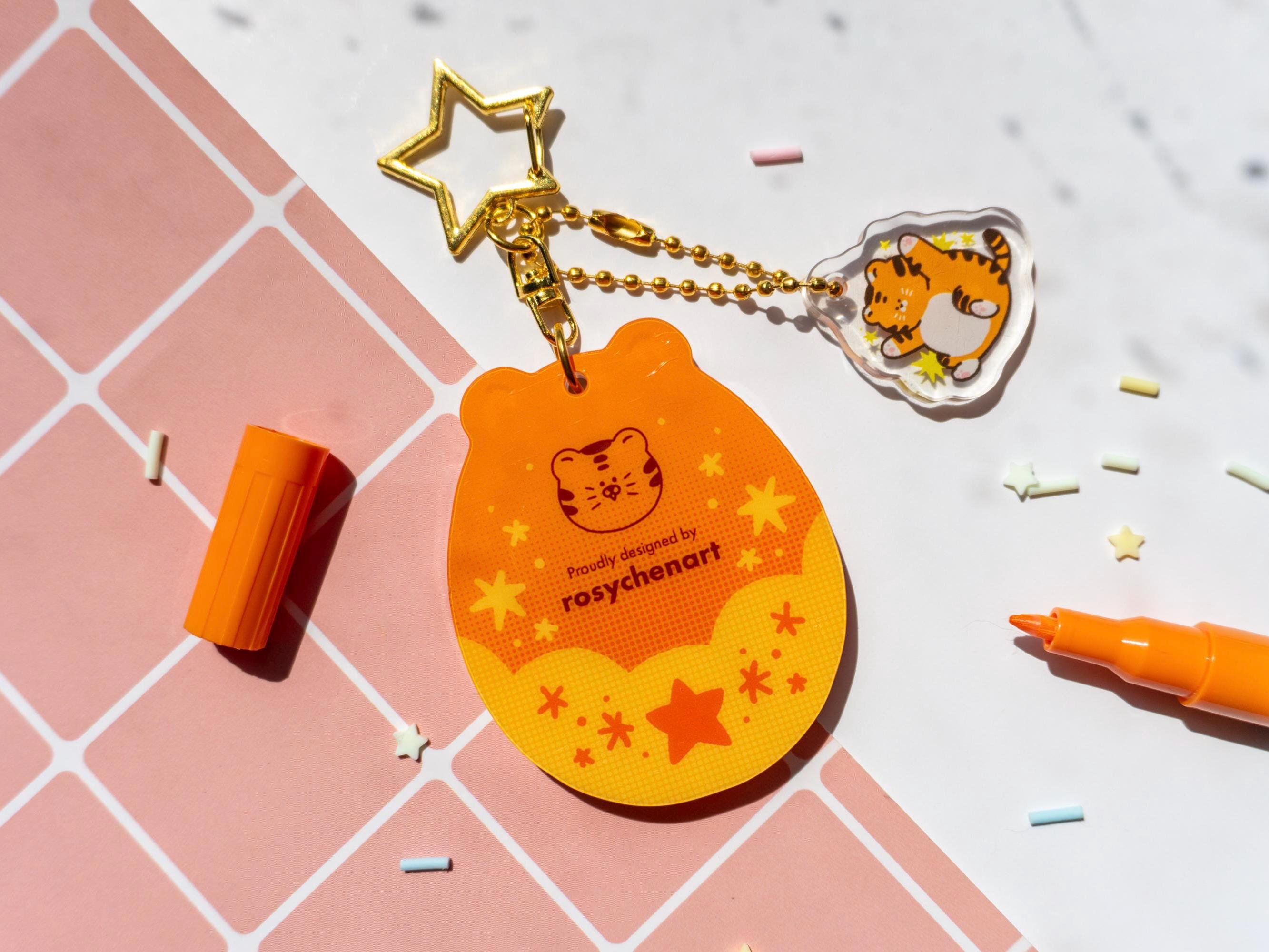 Tamagotchi Tiger Shake Shake Keychain: Kawaii Couple/bestie Gift - Etsy