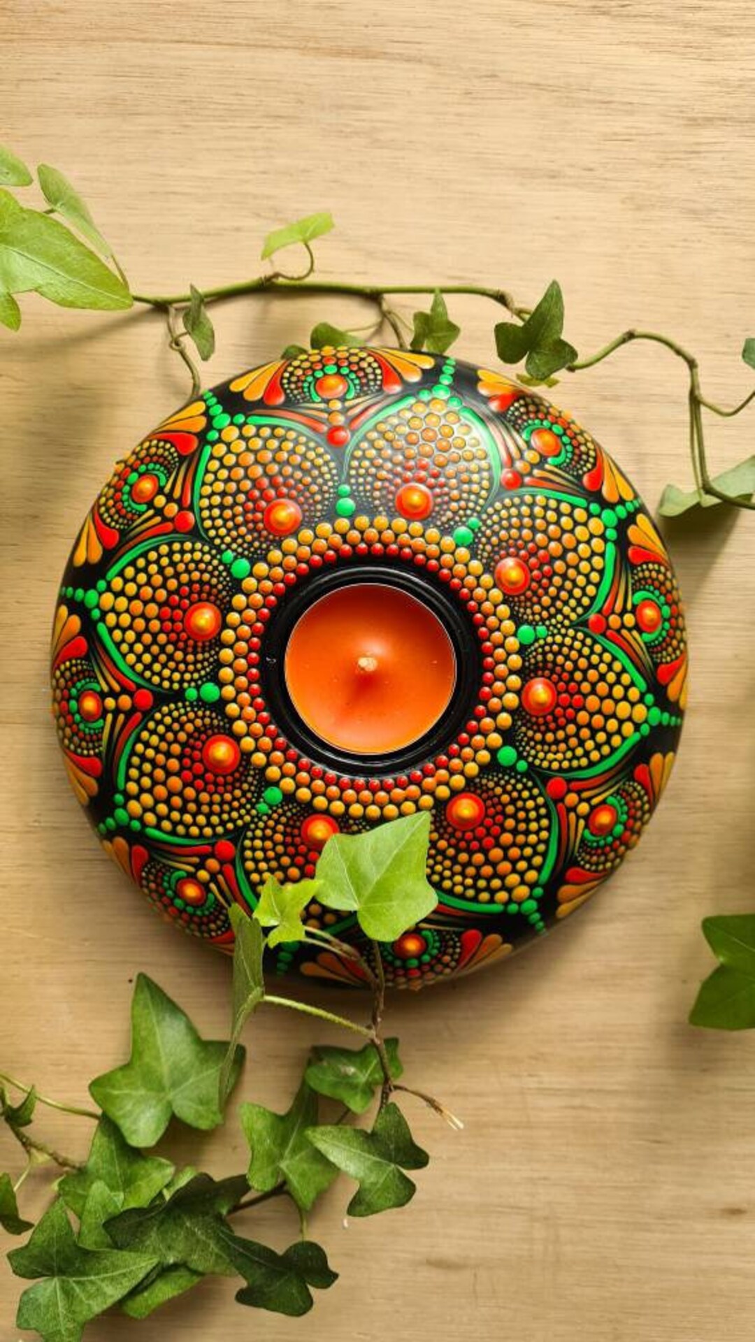 Handmade and Hand Painted XL Tealight Candle Holder - Etsy