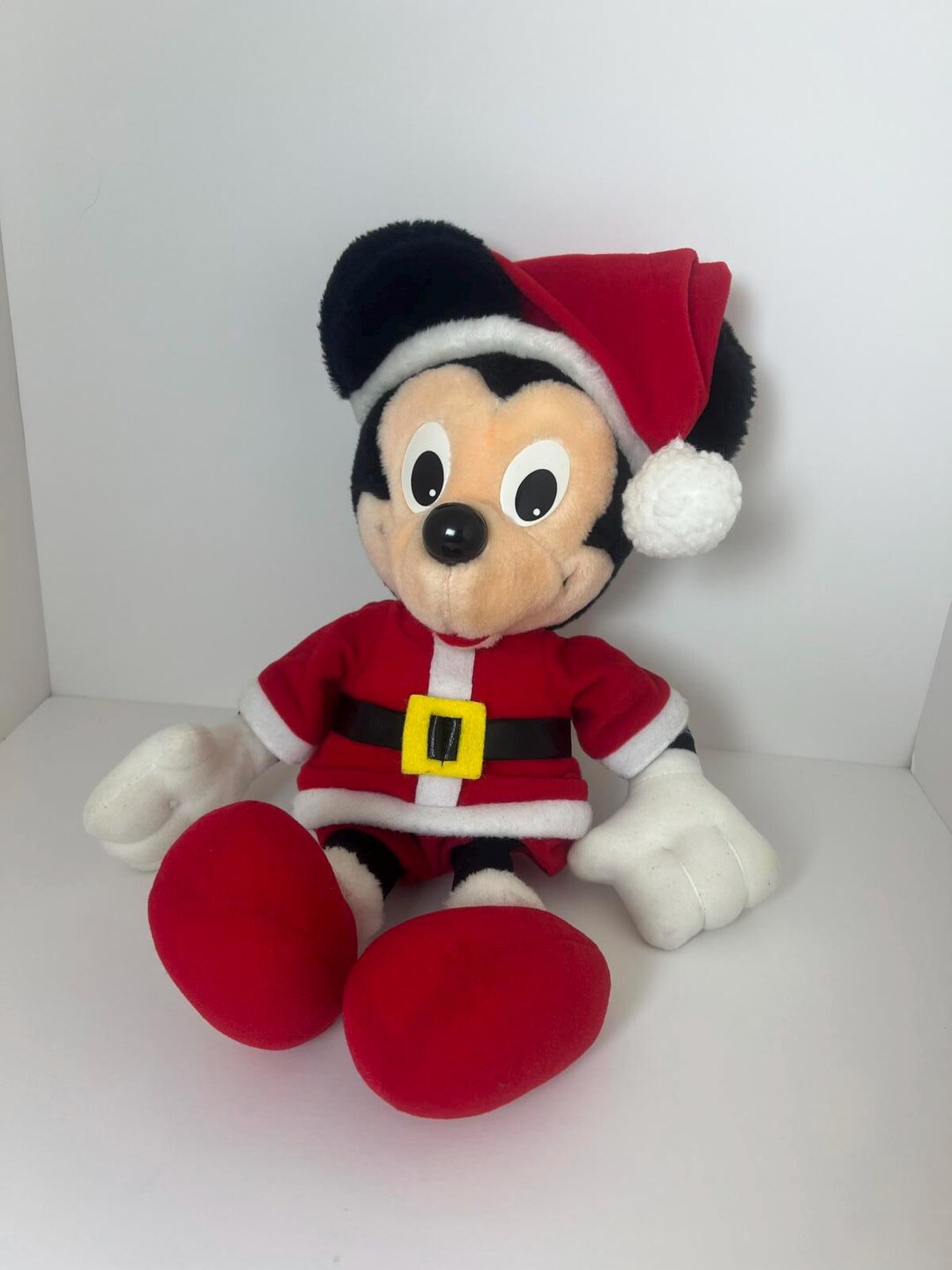 Disney Mickey Mouse Santa Plush Toy - Etsy