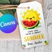 Summer Sun Gift Tag, Have a Great Summer Gift Tag, Sunshine Thank You ...