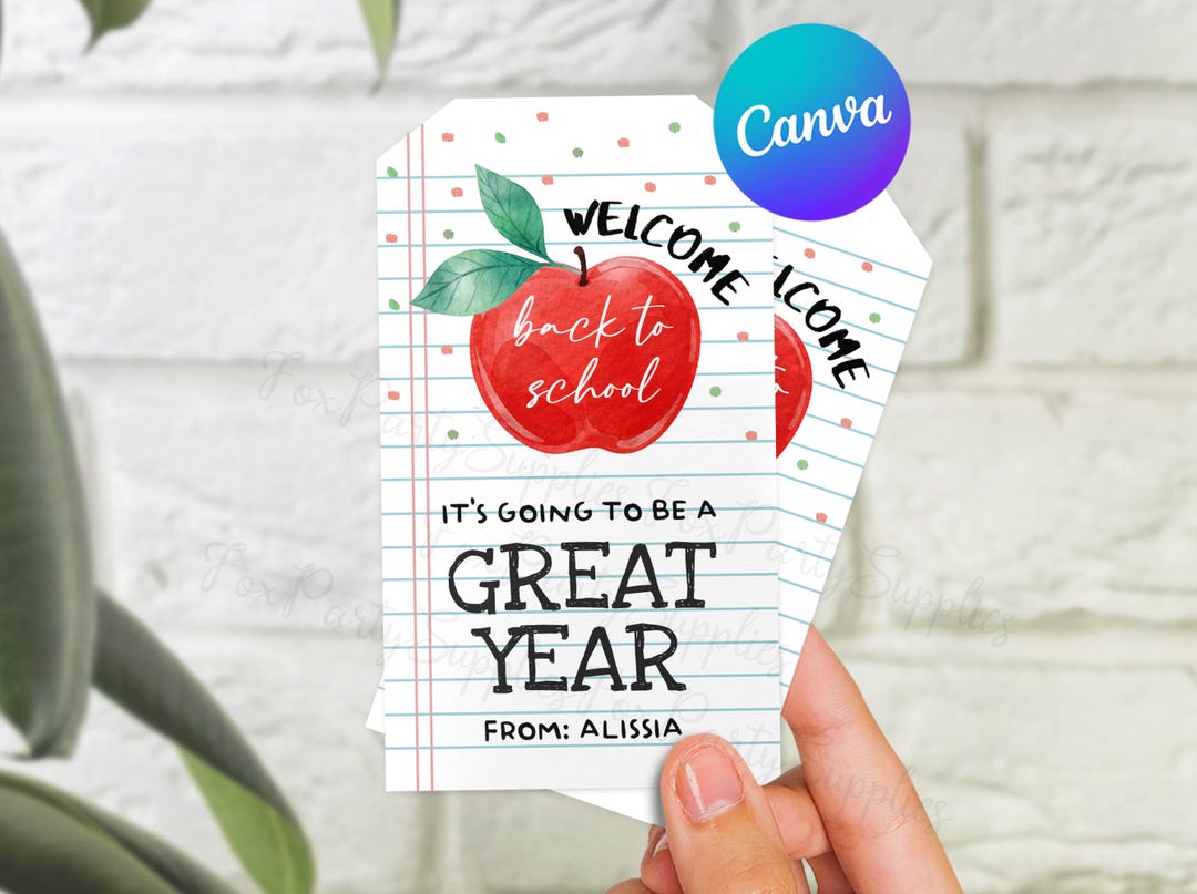 It's Going to Be a Great Year Tag, Welcome Back to School, Printable ...