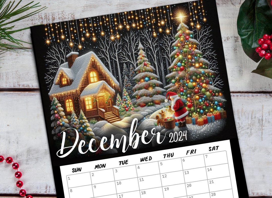 December Calendar Printable, December 2024, Monthly December 2024 ...