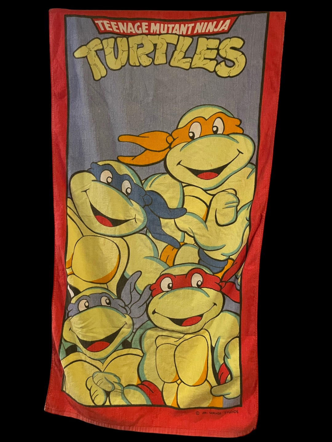 Vintage 1991 Teenage Mutant Ninja Turtle Beach Towel, Read - Etsy