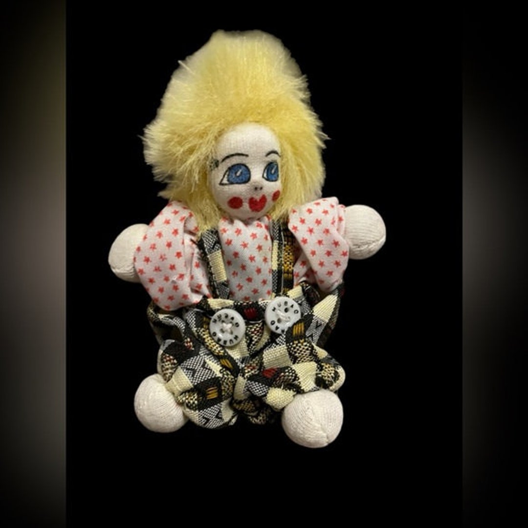 Vintage 80s Hubao Sand/porcelain Clown - Etsy