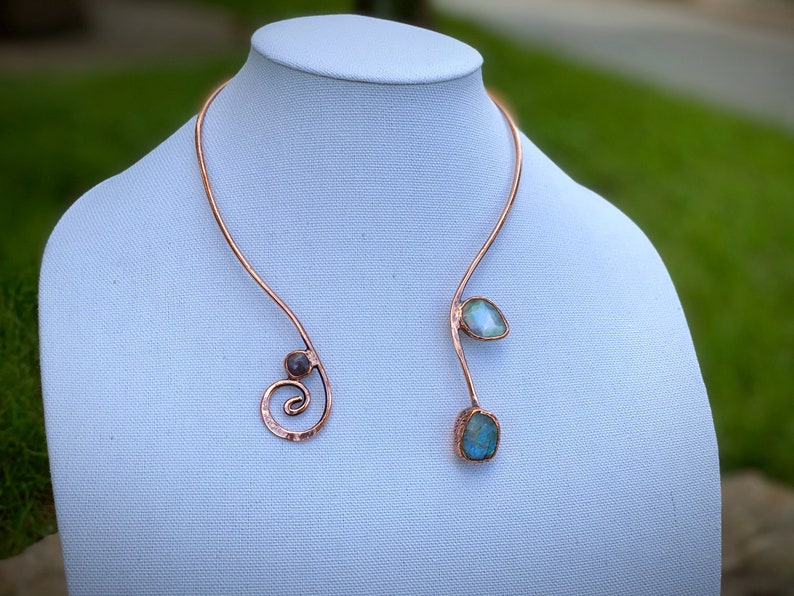 Collar Necklace Open Choker Necklace Quartz Necklace - Etsy