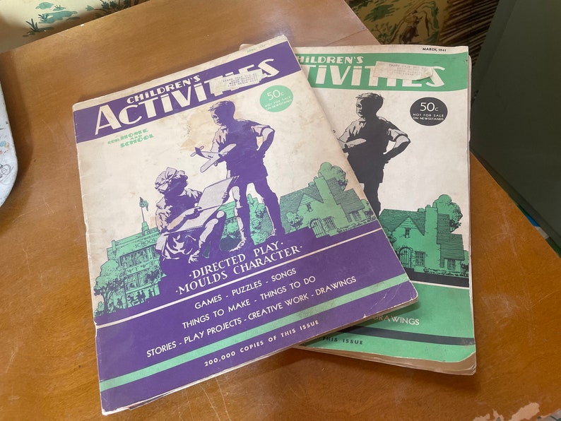1940s Children's Activities Magazines (2) - Etsy