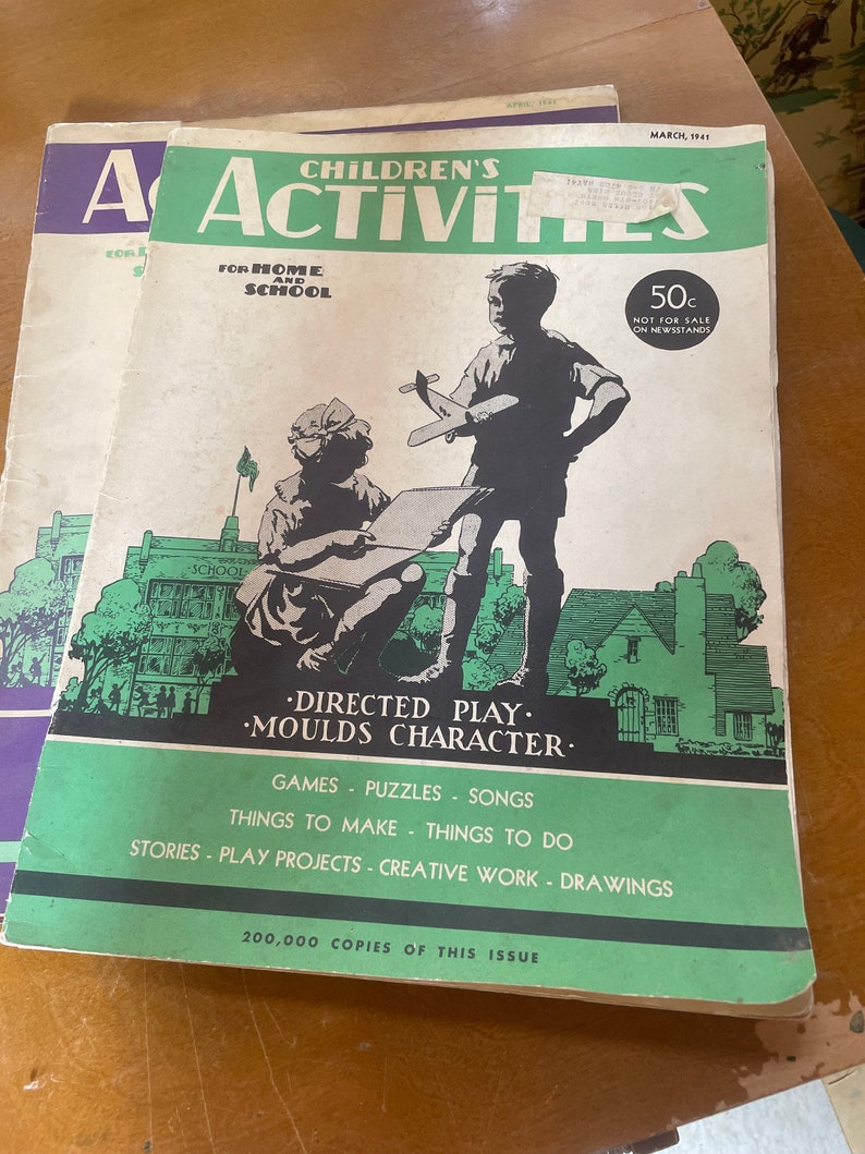 1940s Children's Activities Magazines (2) - Etsy