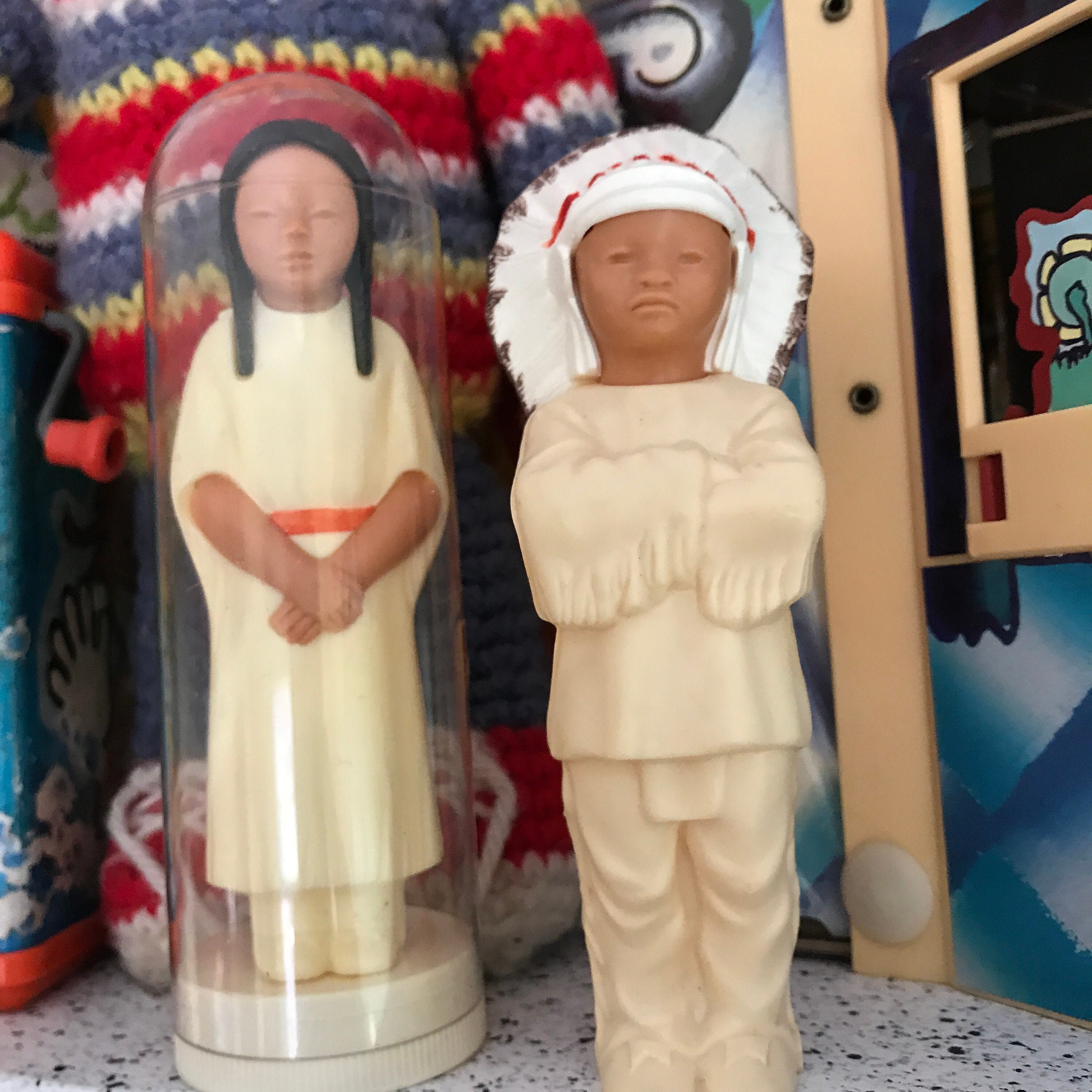 Vintage Celluloid Native American Toy Figures - Etsy