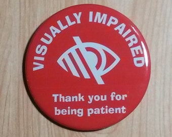 5 Pack Please Be Patient, I Have Low Vision Blue/white Disability ID ...