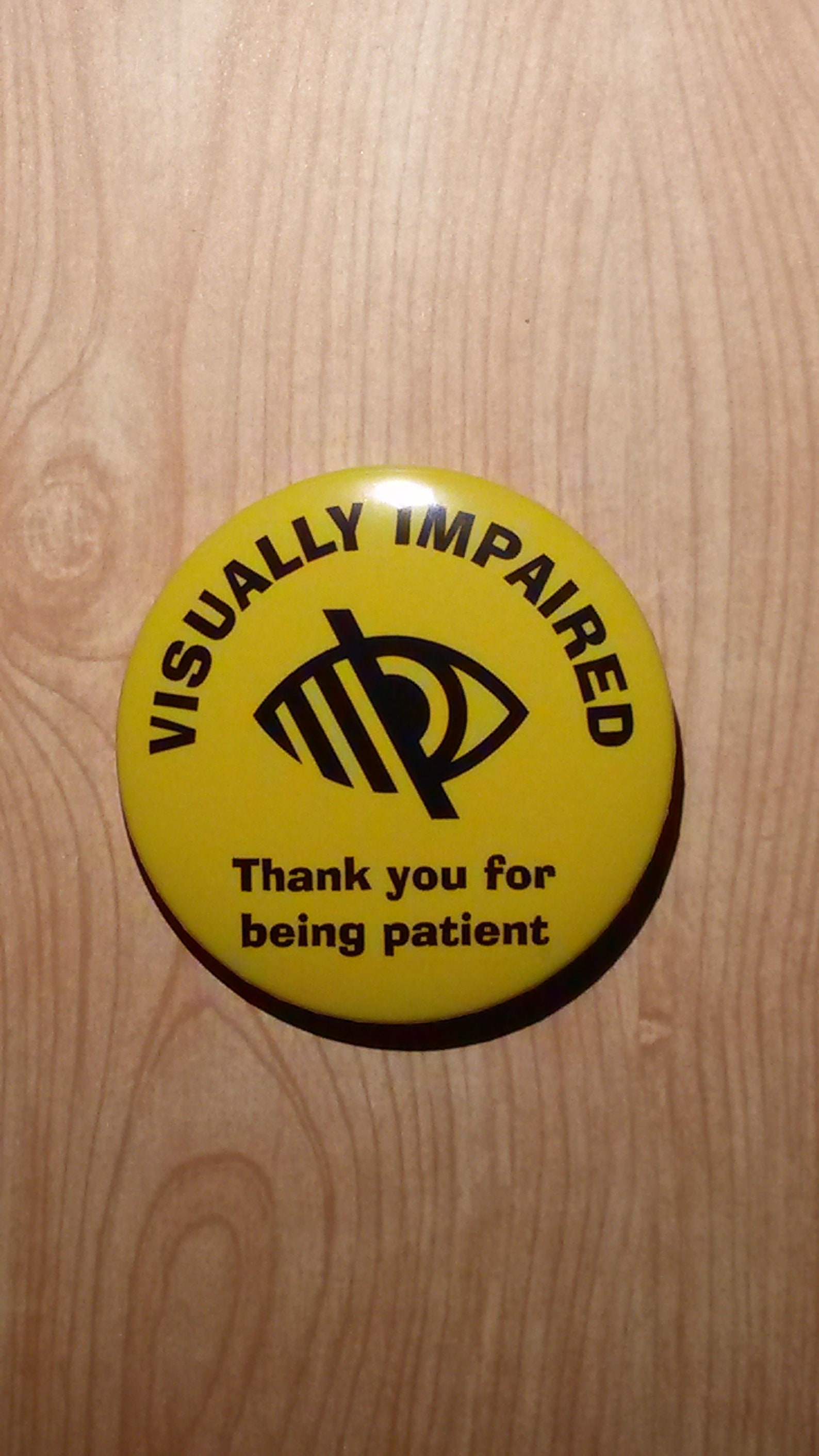 Visually Impaired Pinback Button Pin Disability Awareness - Etsy