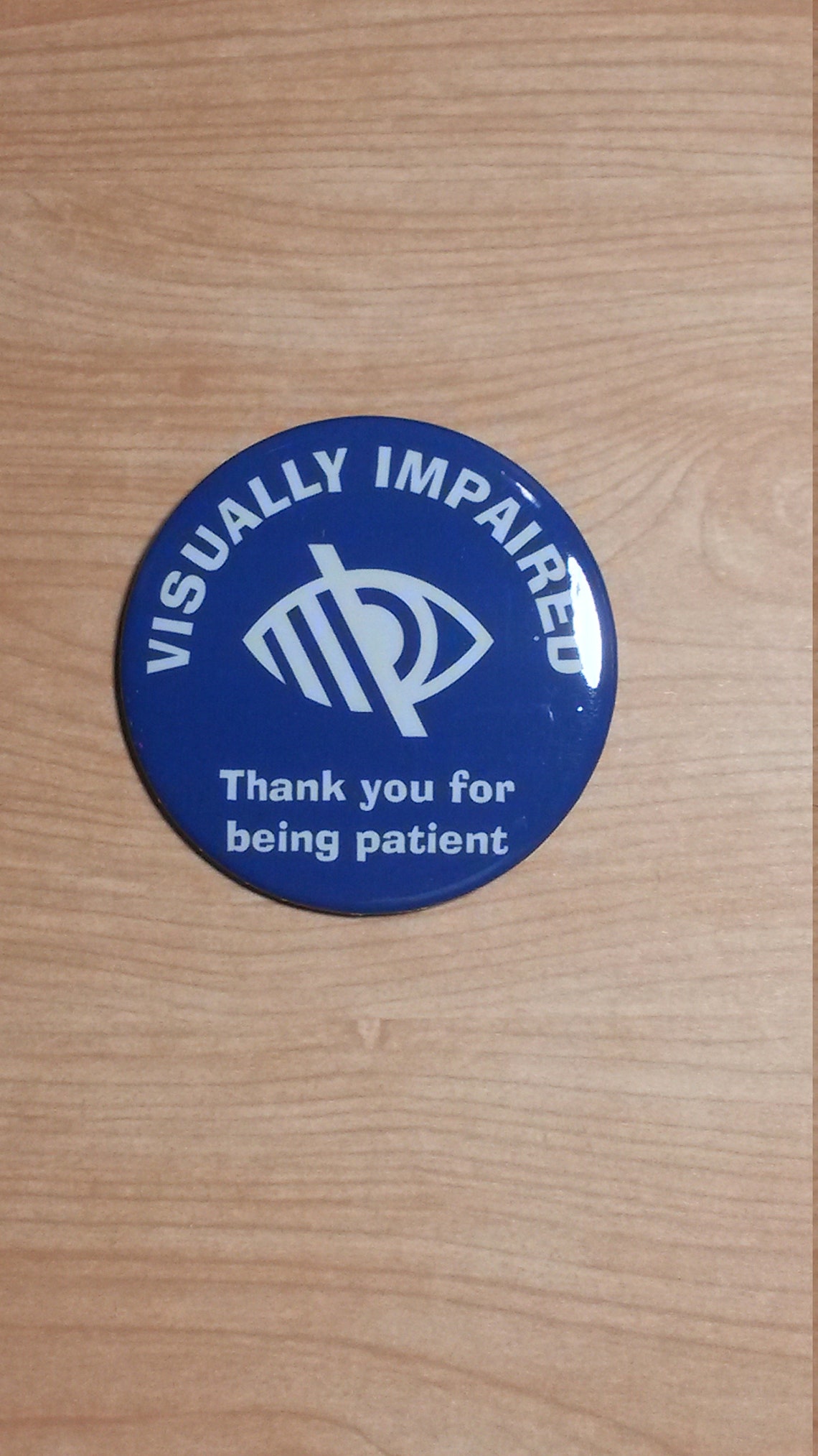 Visually Impaired Pinback Button Pin Disability Awareness - Etsy