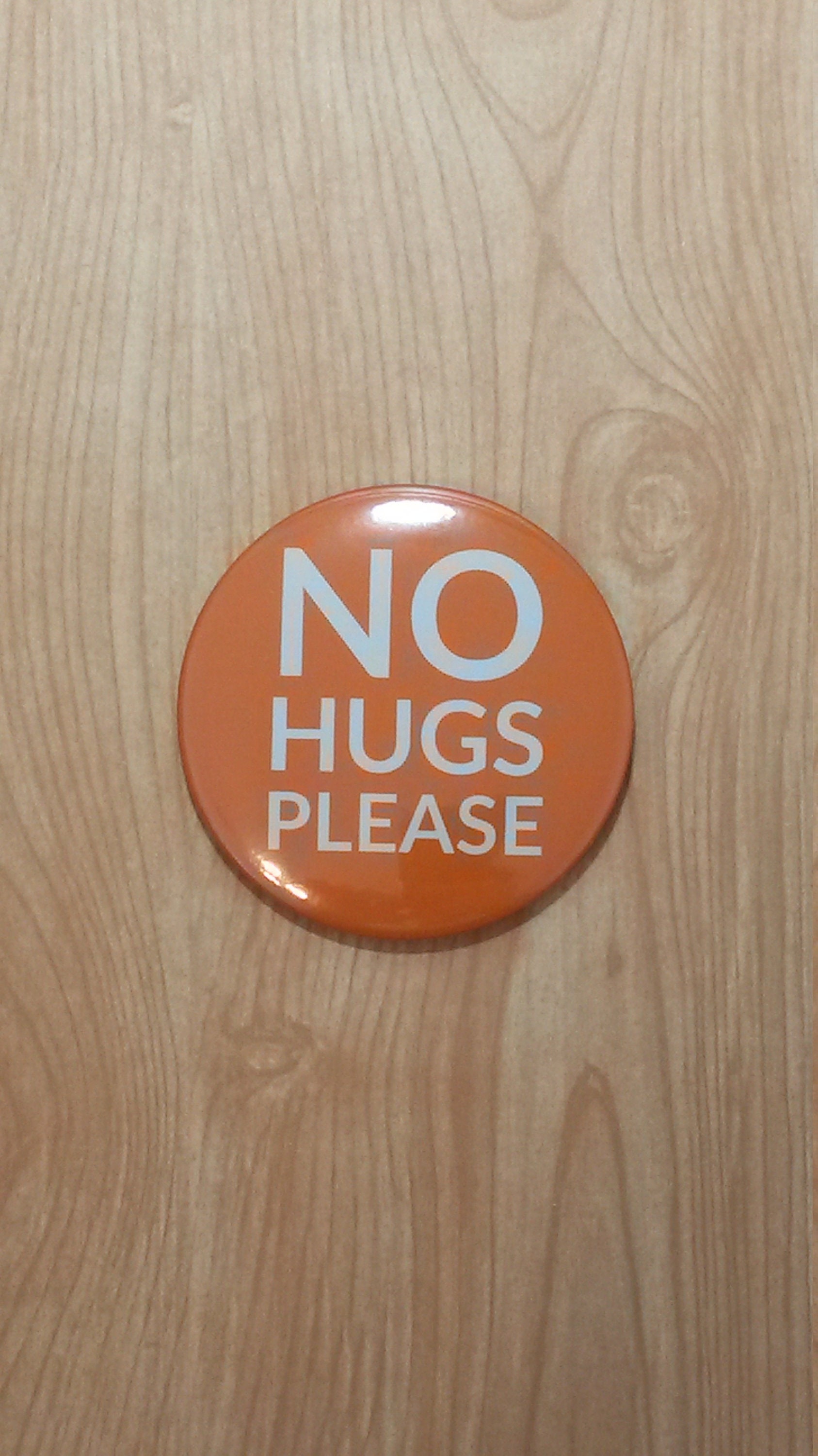 No Hugs Please Pinback Button Pin Not a Hugger Badge Covid19 | Etsy
