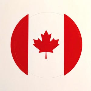 Canada Flag Sticker Sheet, Maple Leaf 2 Inch Glossy Finish, Buy ...