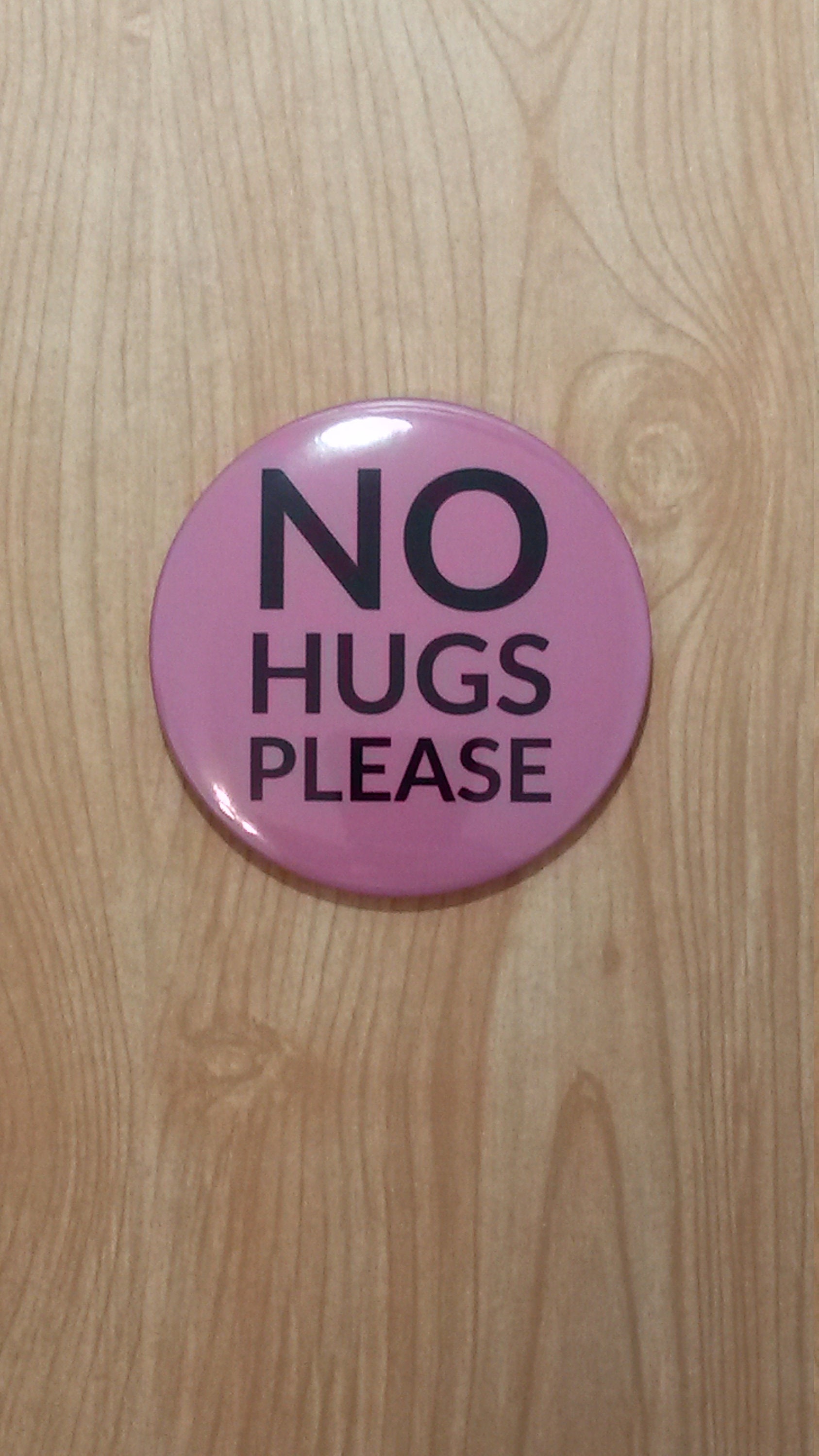 No Hugs Please Pinback Button Pin Not a Hugger Badge Covid19 - Etsy ...