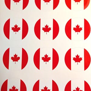 Canada Flag Sticker Sheet, Maple Leaf 2 Inch Glossy Finish, Buy ...