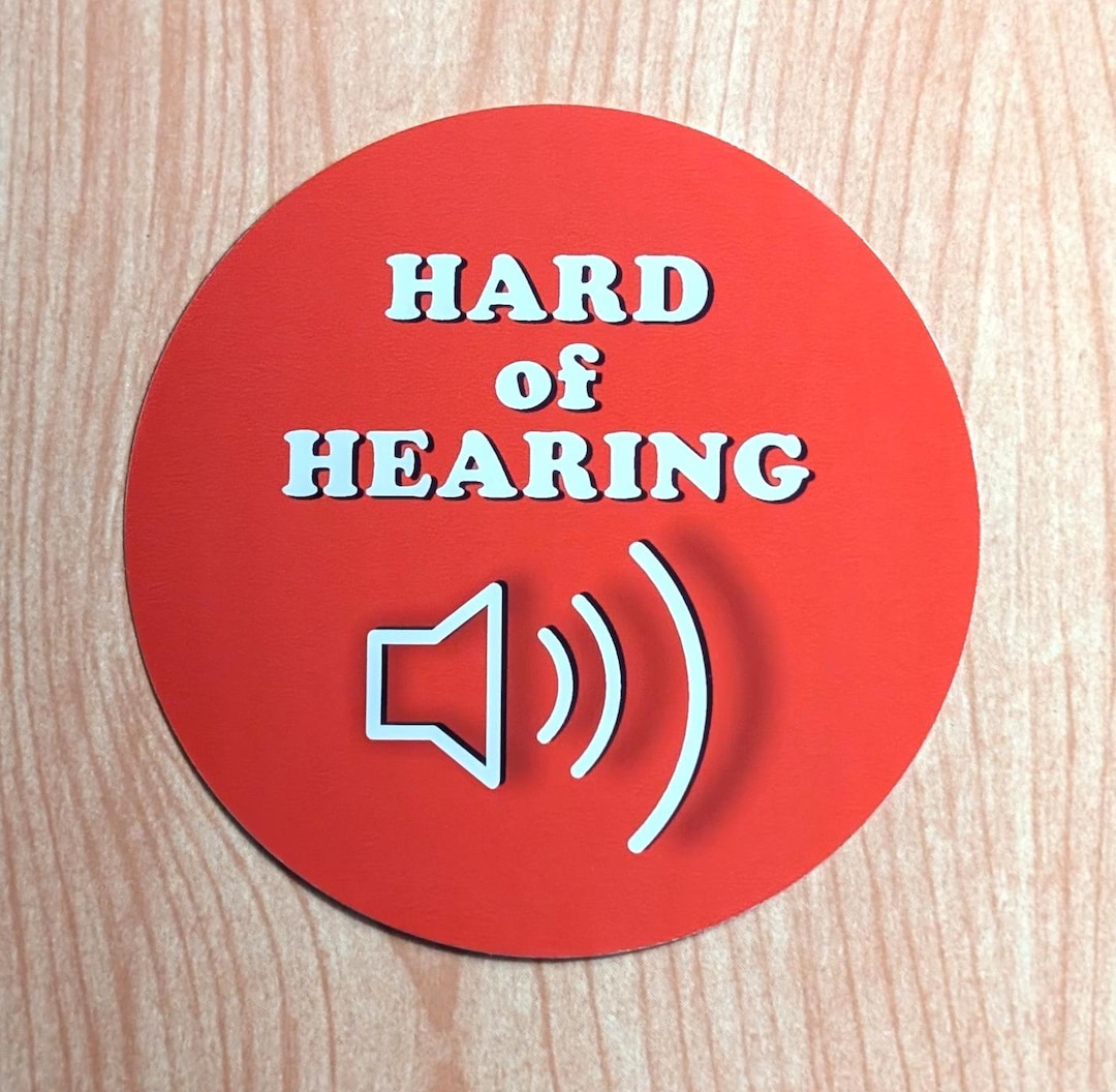 Hard of Hearing Vinyl Sticker, Hearing Impaired Accessory, Hearing ...