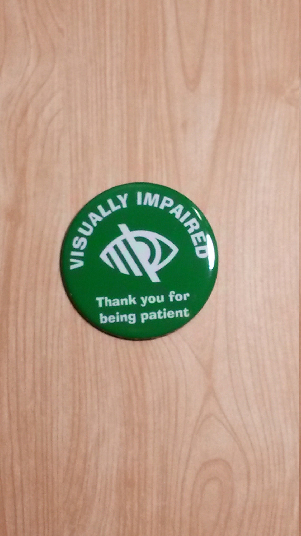 Visually Impaired Pinback Button Pin Disability Awareness - Etsy