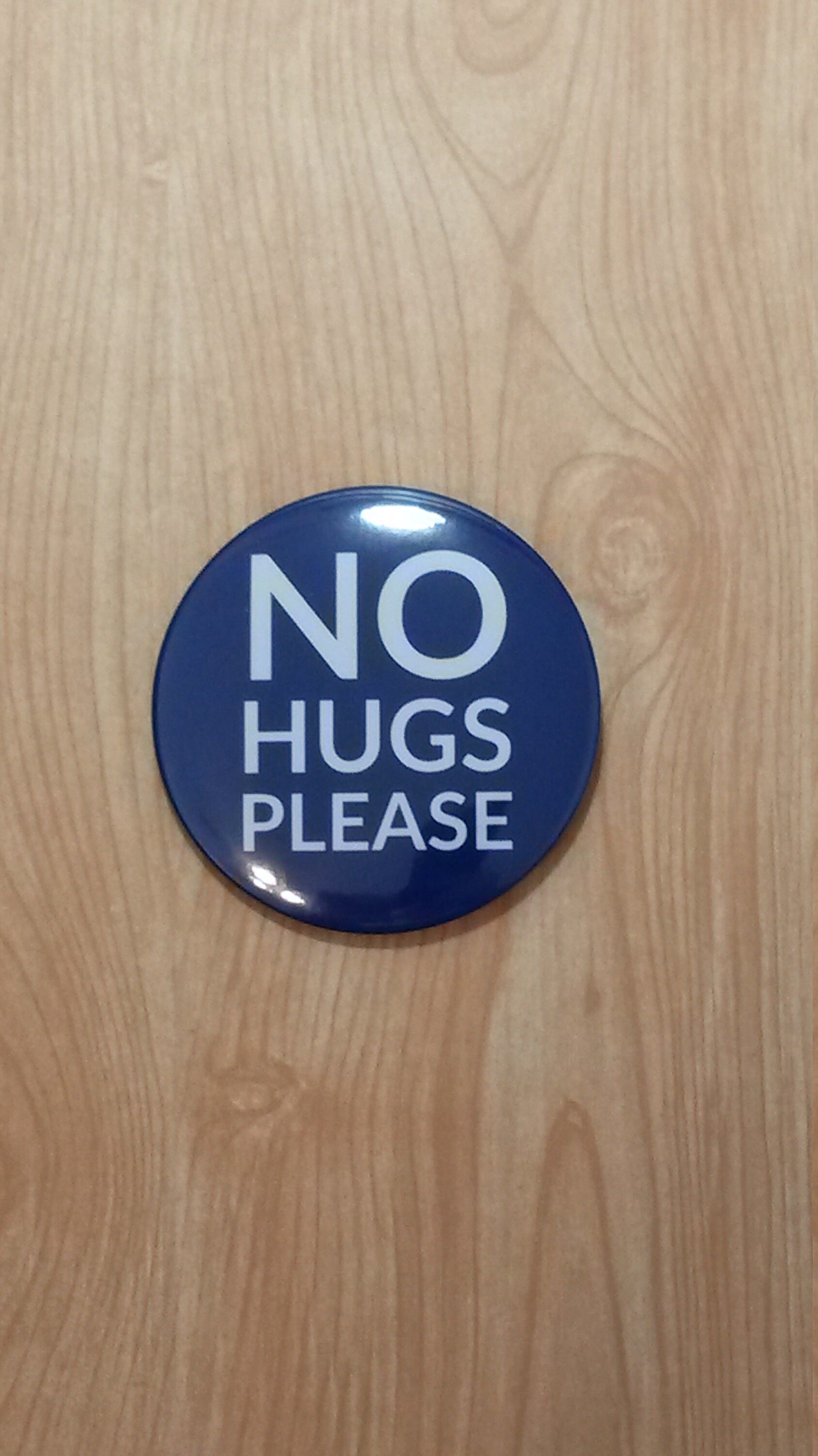 No Hugs Please Pinback Button Pin Not a Hugger Badge Covid19 | Etsy