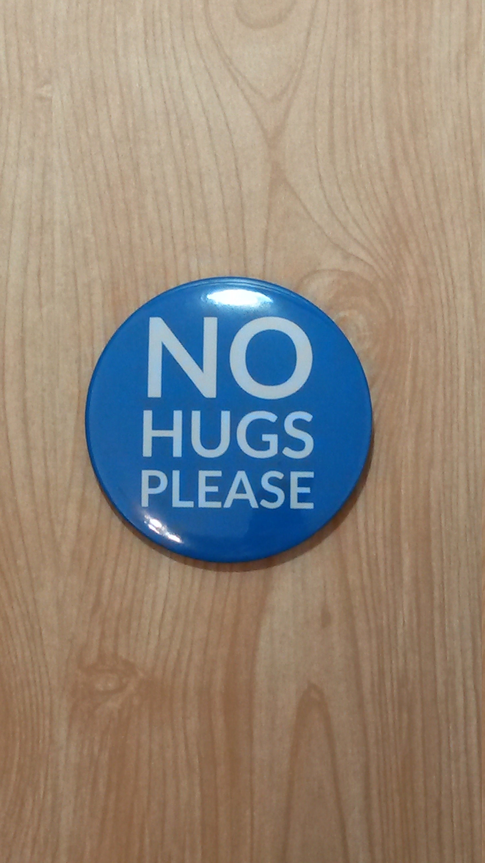 No Hugs Please Pinback Button Pin, Not a Hugger Badge, Covid19 Vaccine ...