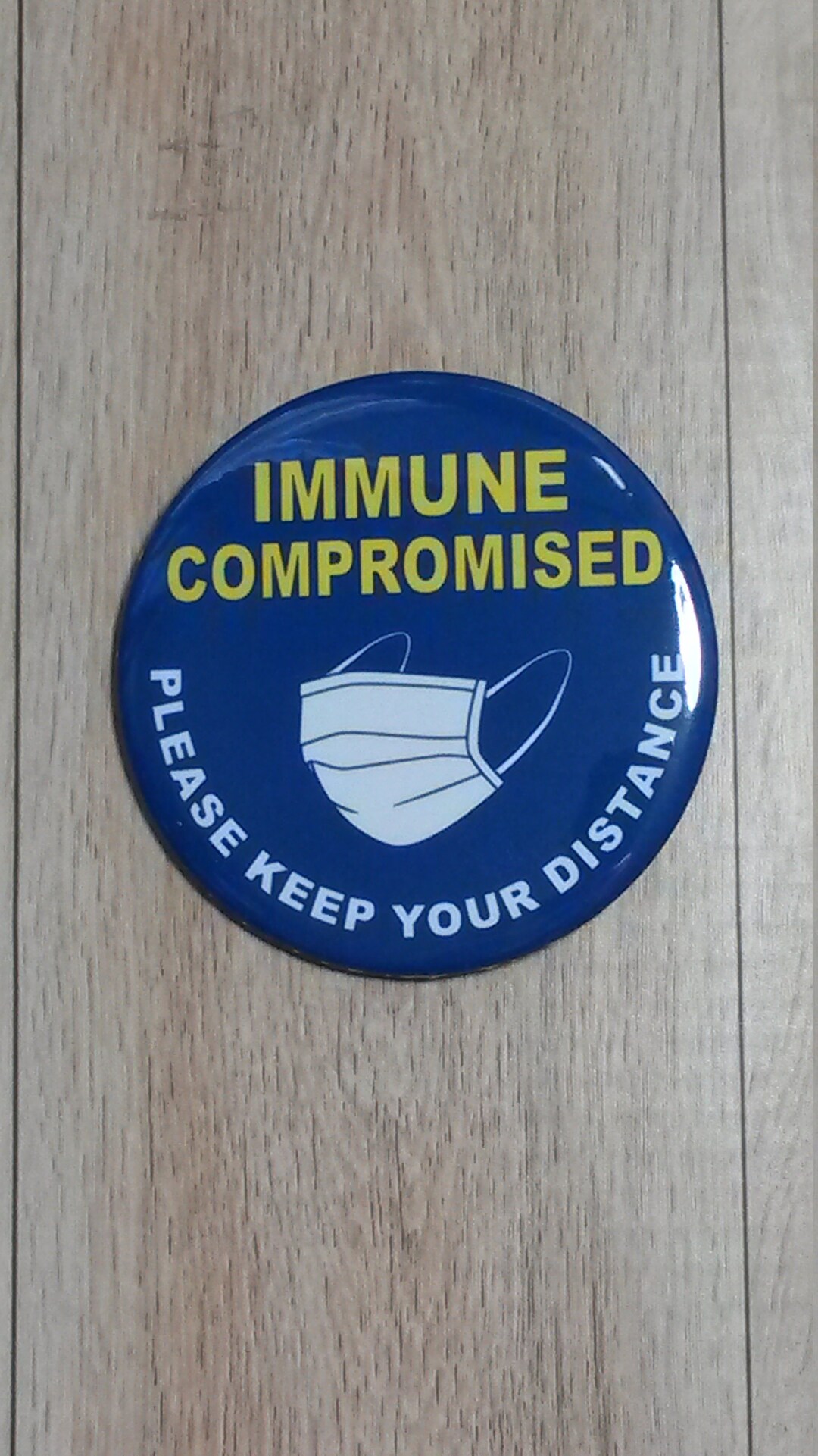 Immune Compromised Pinback Button Pin, Immunocompromised Accessory ...