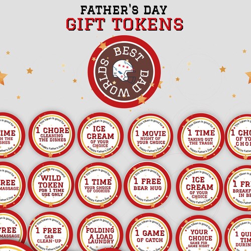 Printable Father's Day Coupons / Coupons for Dad / - Etsy