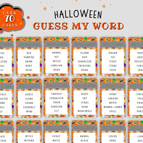 Printable Halloween Party Games Halloween Game Halloween | Etsy