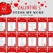 Valentine's Day Word Game Cards Valentine's Party | Etsy
