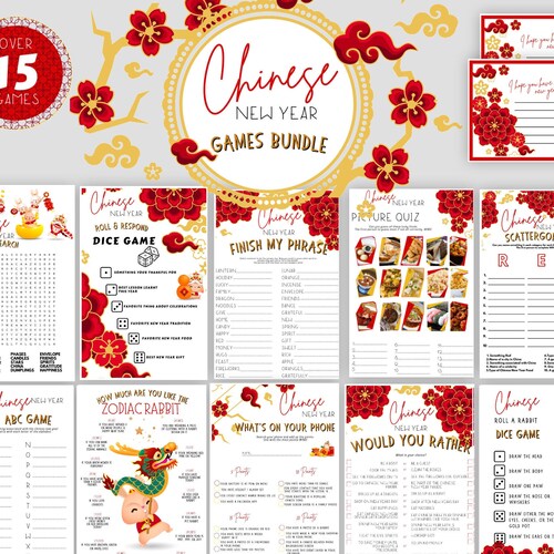 Chinese New Year Games Bundle Family Friendly Trivia - Etsy