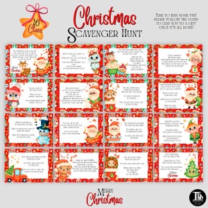 Christmas Scavenger Hunt / Holiday Scavenger Hunt / Kids - Etsy